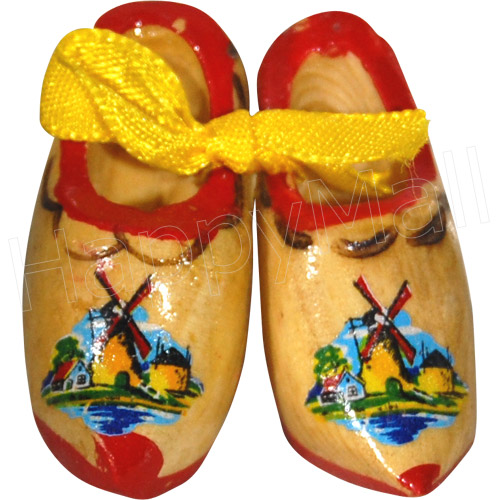 1.75"L Mini Dutch Wooden Clogs